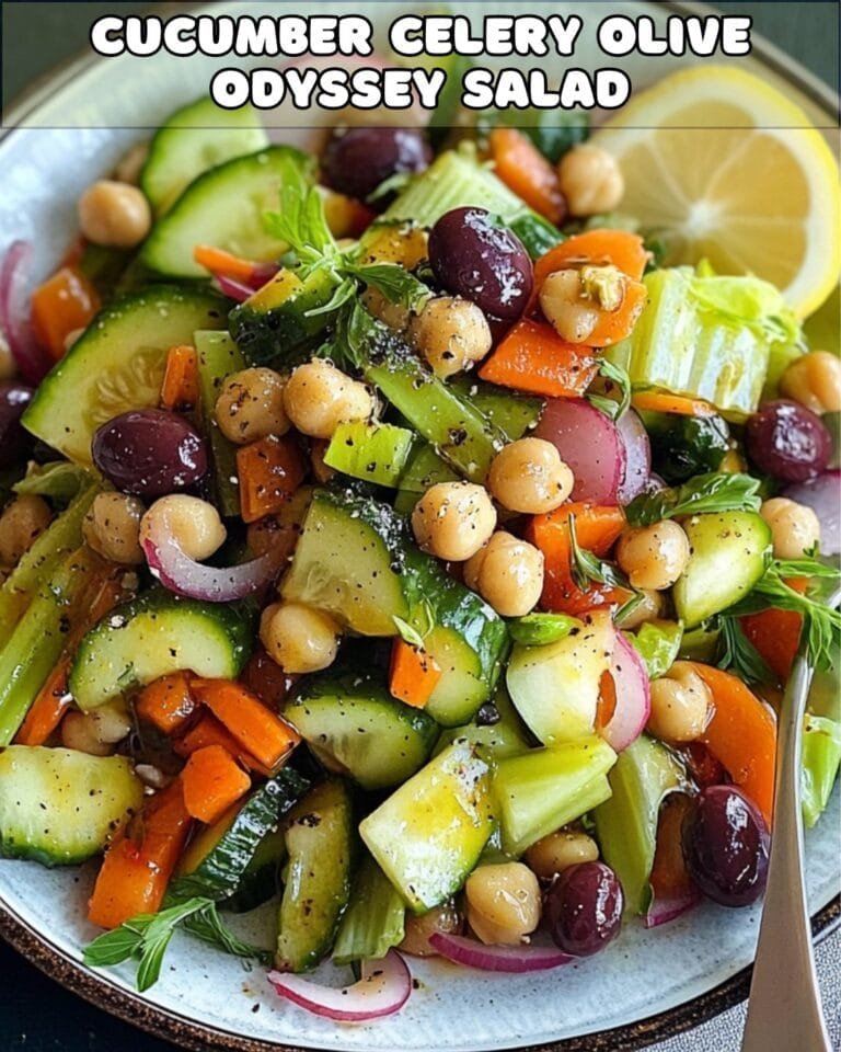 Cucumber Celery Olive Odyssey Salad - EASY RECIPES