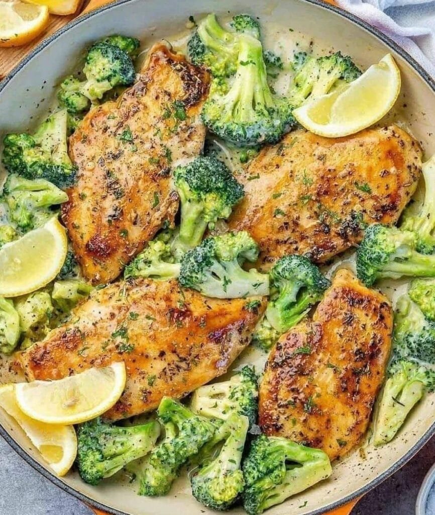One-pan creamy chicken and broccoli dinner recipe - EASY RECIPES