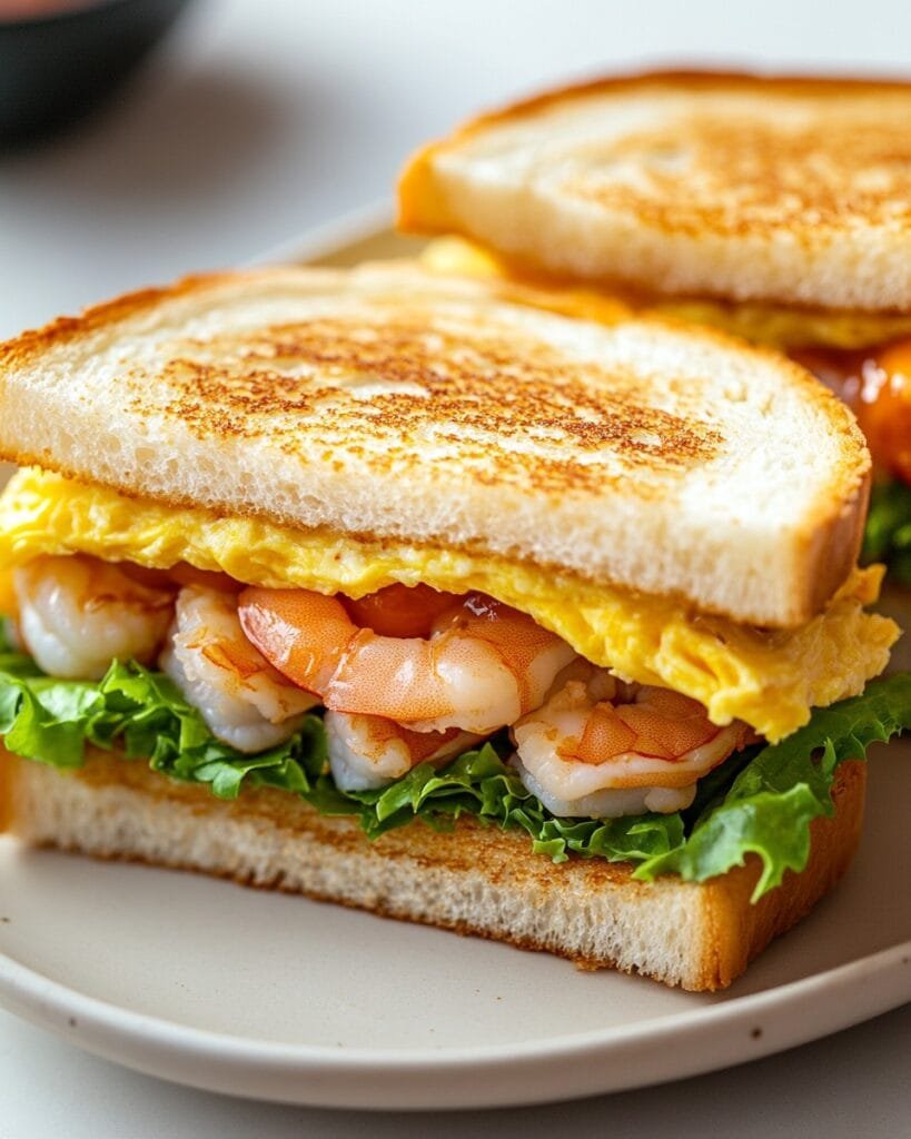 Shrimp and Egg Breakfast Sandwich Recipe - EASY RECIPES