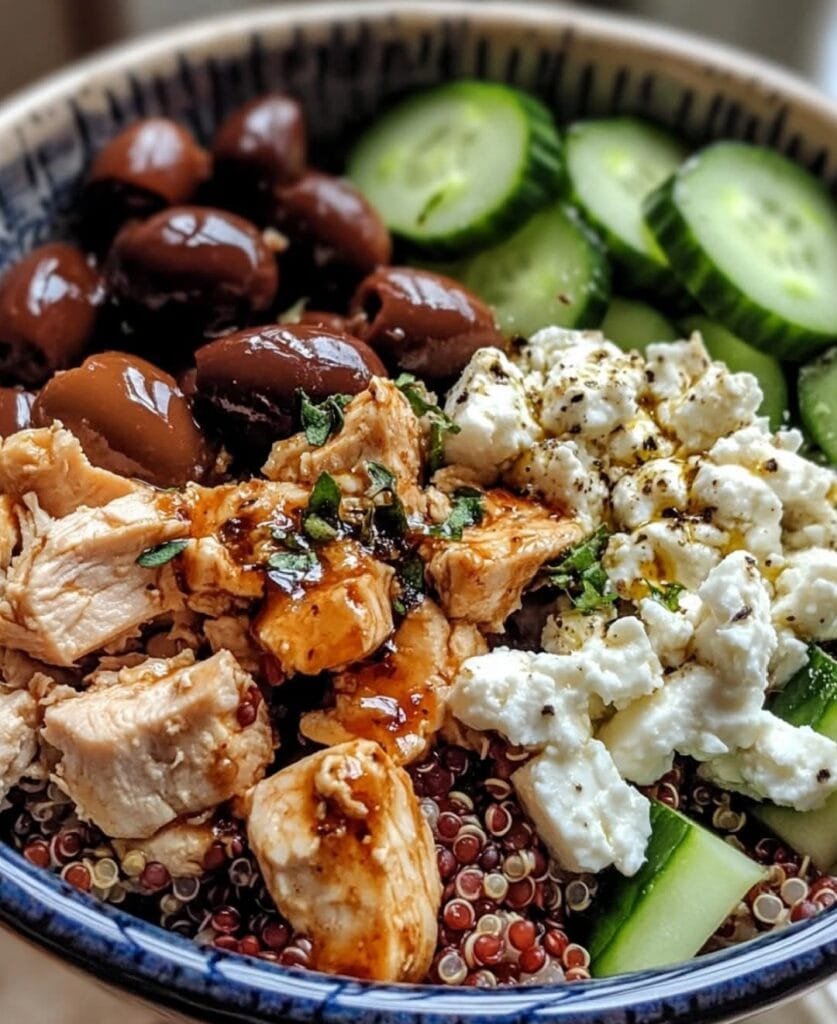 Greek chicken power bowl - EASY RECIPES