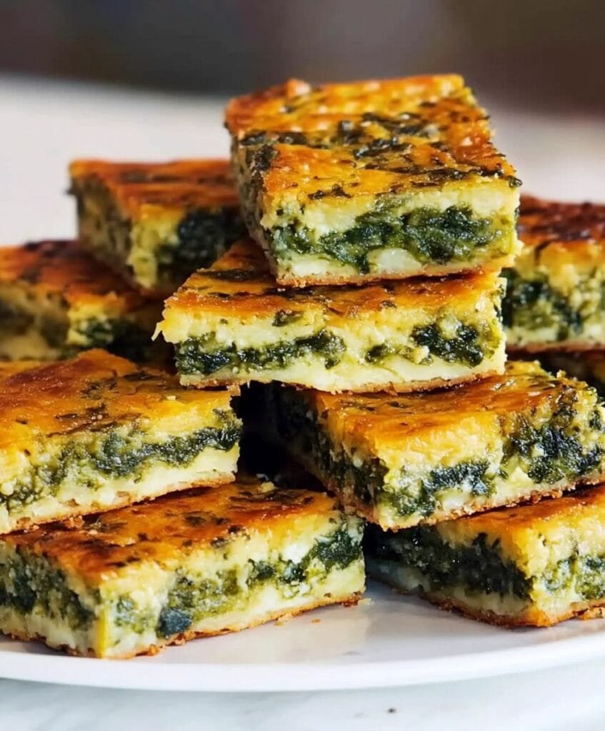 Grandma’s Spinach and Cheese Bars - EASY RECIPES