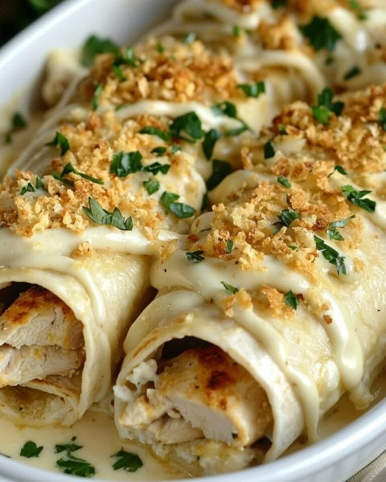 Garlic Parmesan Chicken Alfredo Wraps - EASY RECIPES