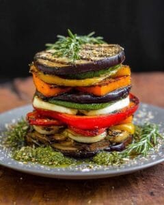 Grilled Vegetable Napoleon Recipe - EASY RECIPES