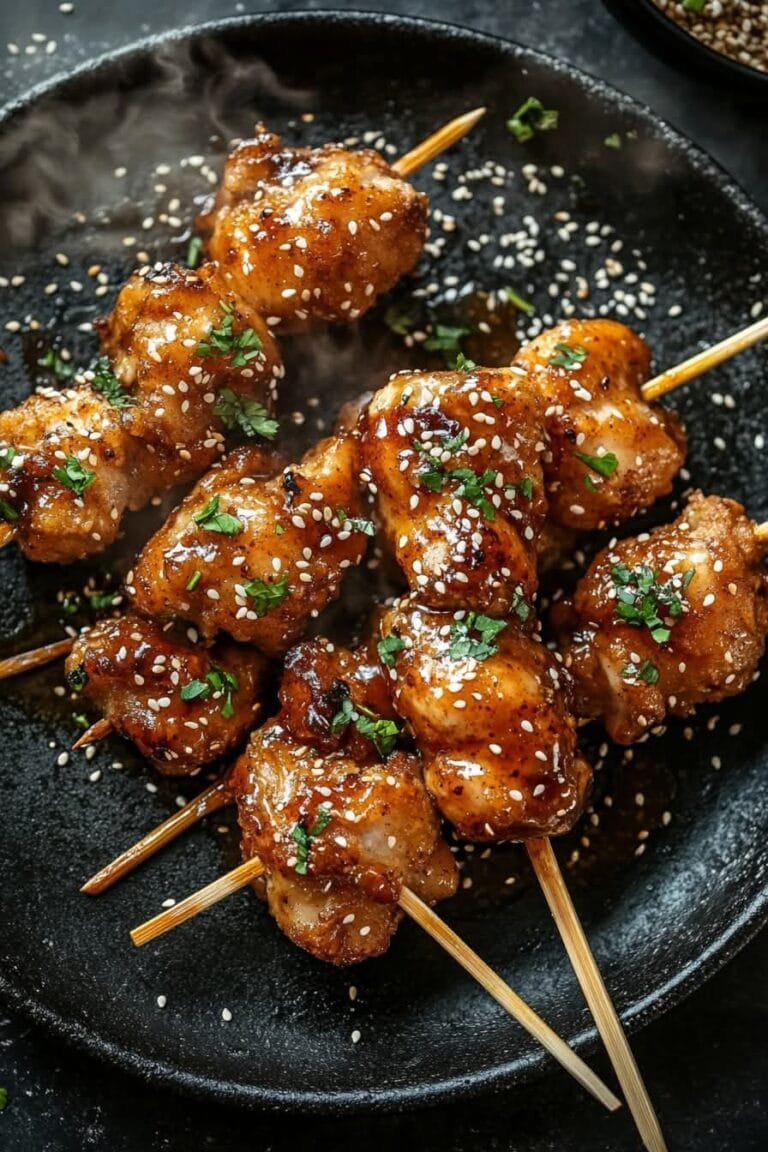 Sticky Sesame Garlic Chicken Pop - EASY RECIPES