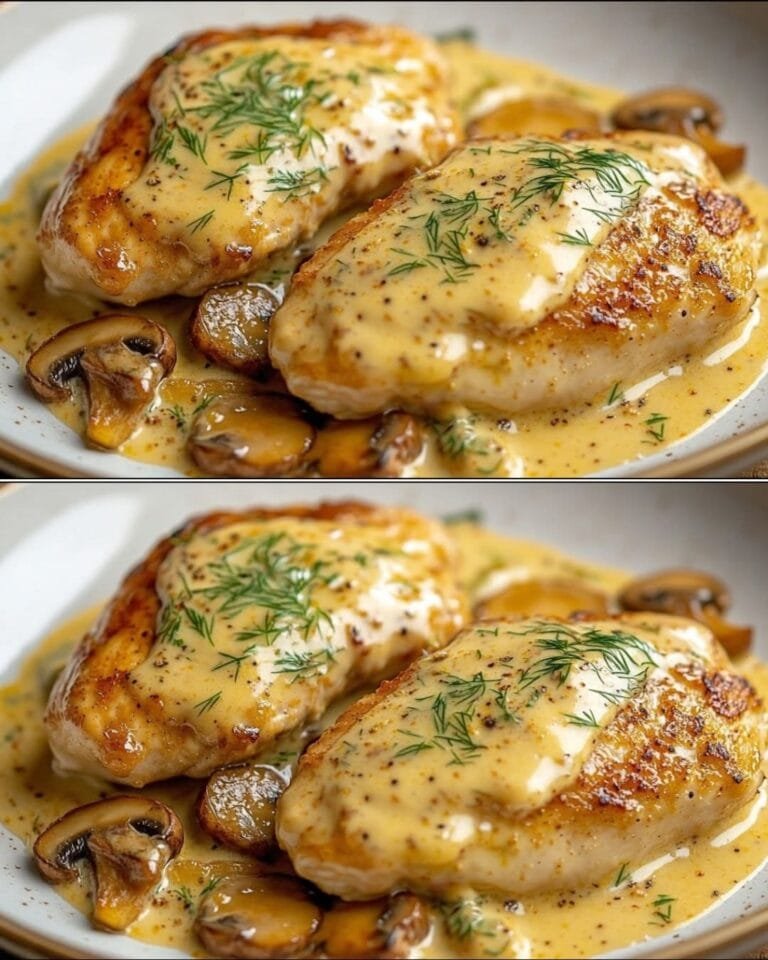 Mediterranean Chicken Breast in Creamy Mushroom Sauce - EASY RECIPES