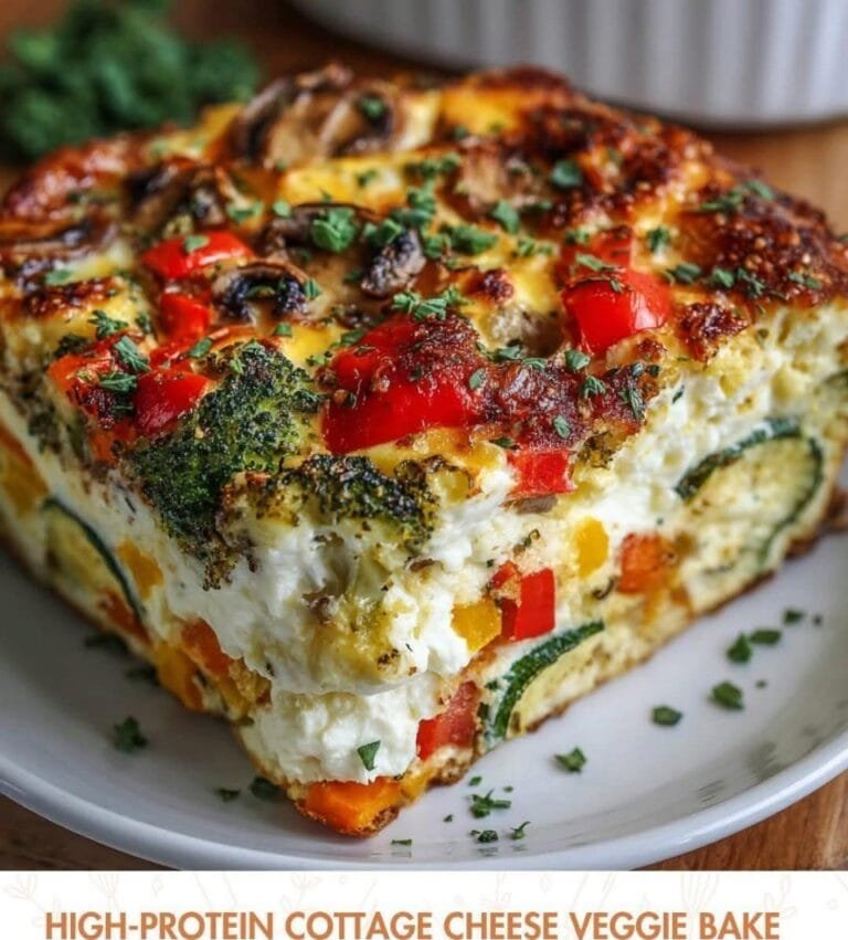 Mediterranean High-Protein Cottage Cheese Veggie Bake - EASY RECIPES