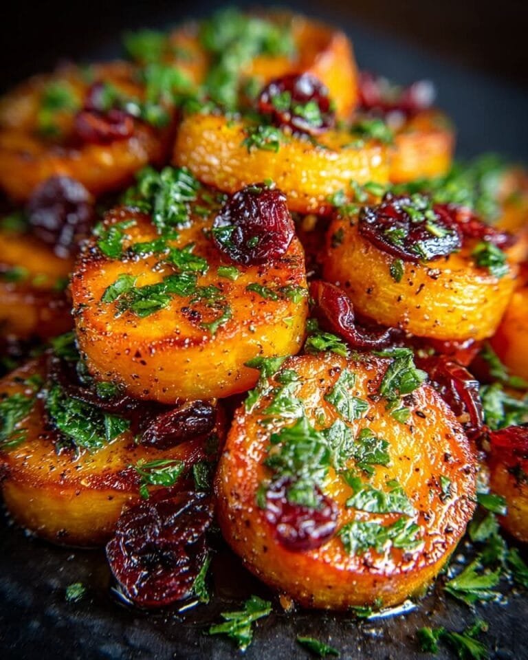 Roasted Carrot Rounds with Honey and Cranberries - EASY RECIPES