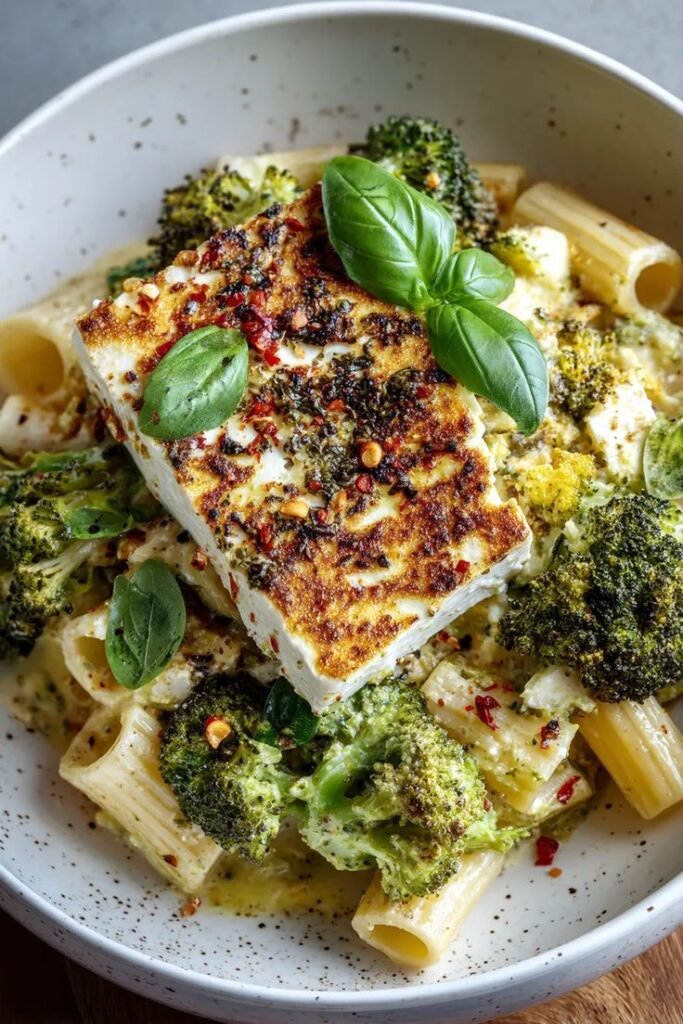 Baked feta and broccoli pasta - EASY RECIPES