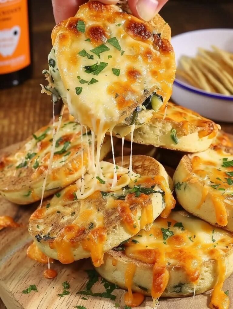 Mediterranean Keto Cheesy Garlic Crumpet - EASY RECIPES