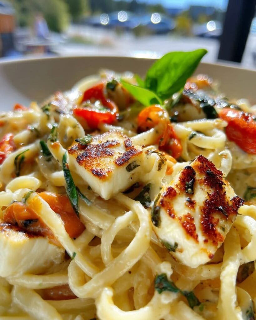 Creamy Halloumi Pasta - EASY RECIPES