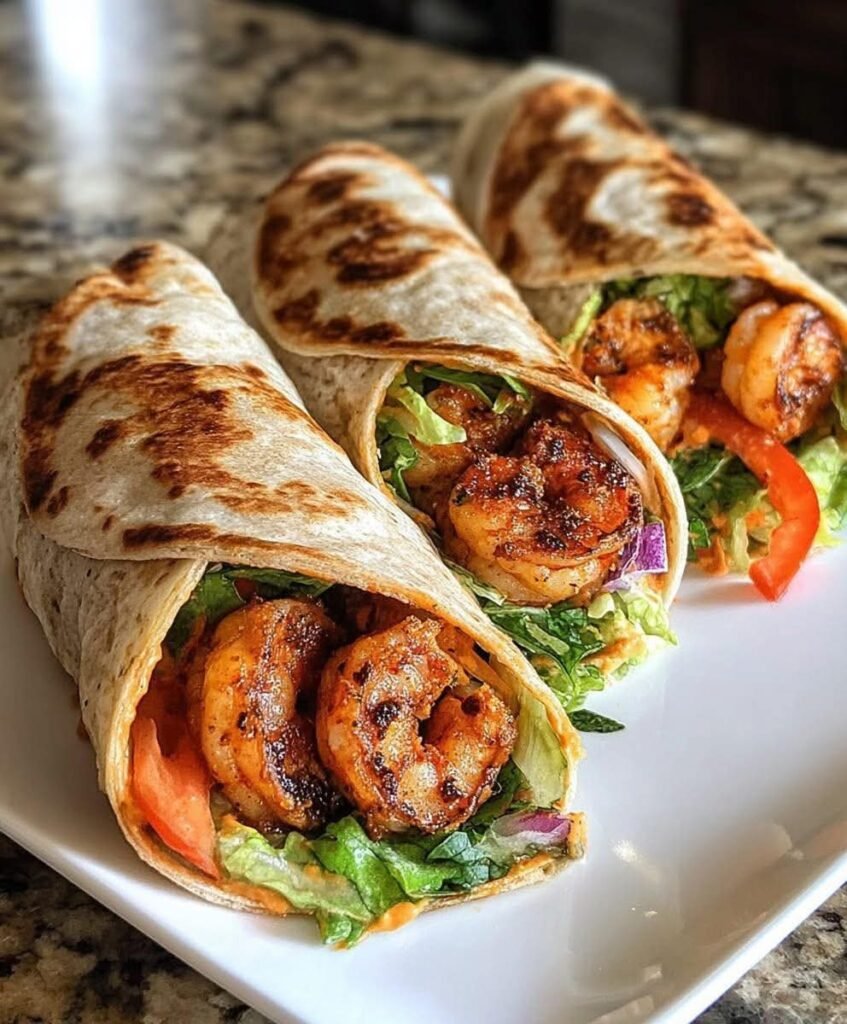 Spicy Shrimp Wrap with Chipotle Sauce - EASY RECIPES