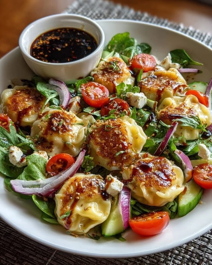Mediterranean Chilled Dumpling Salad with Basil and Balsamic Dressing ...