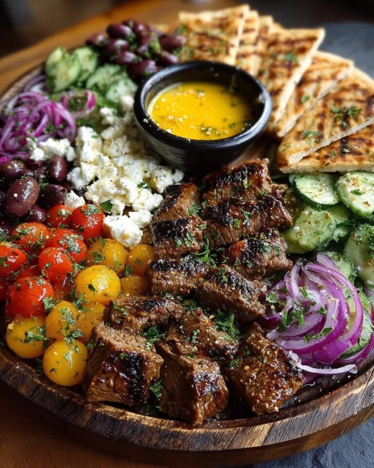 Greek Beef Mezze Platter with Lemon Drizzle - EASY RECIPES