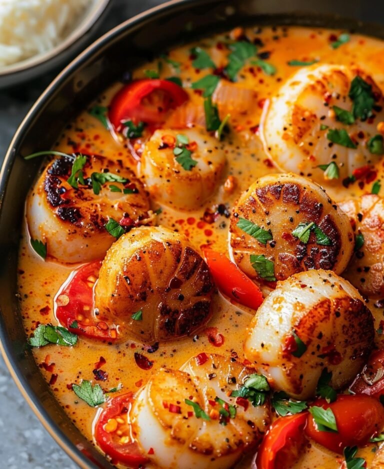 Spicy coconut curry scallops - EASY RECIPES