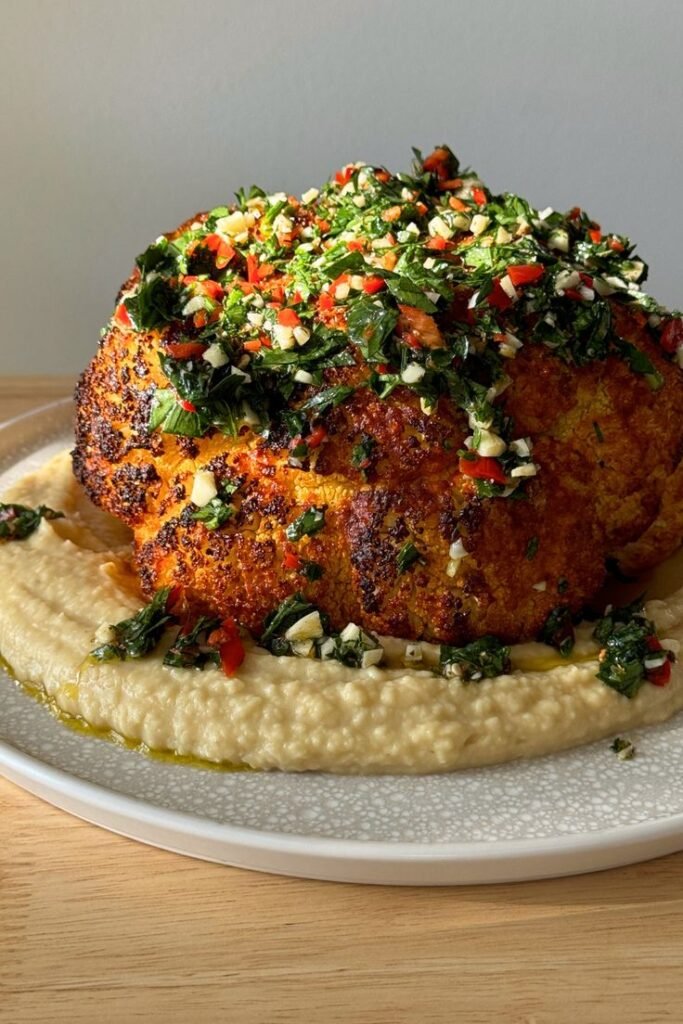 Whole Roasted Harissa Cauliflower - EASY RECIPES