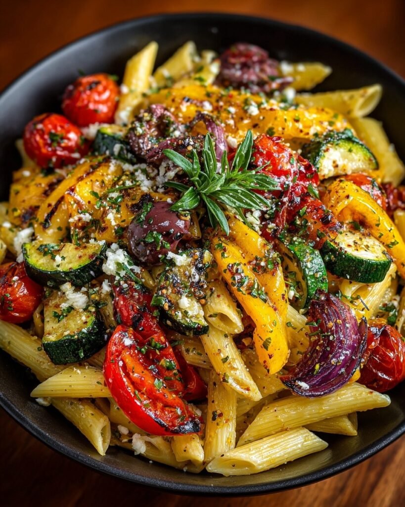 Mediterranean Roasted Vegetable Pasta - EASY RECIPES