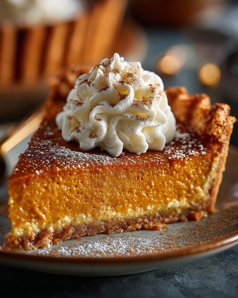 Creamy, Crustless Pumpkin Pie - EASY RECIPES
