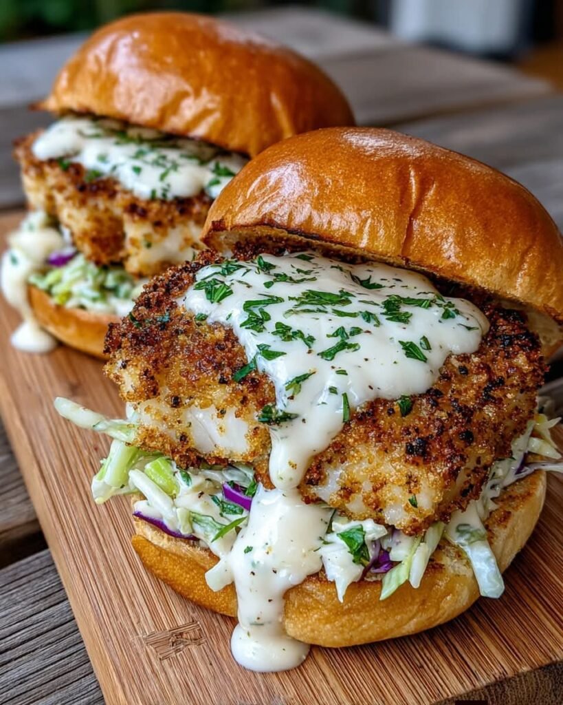Crispy Golden Cod Sliders with Apple Slaw & Lemon-Dill High-Protein ...